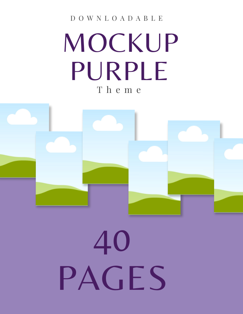 40 Purple Mockup Templates - Digital Downloads